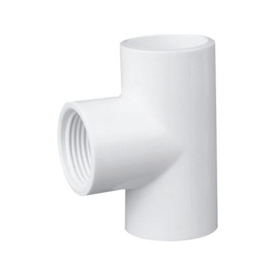 China White Color PVC Pipe Fittings for Bathroom and Moulding Customization for sale