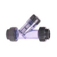 China Transparent 1 Inch PVC Y-Strainer Manufactured by According to ASTM/DIN/ASNZ/JIS Standards for sale