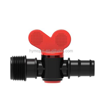 China White Grey Standard DIN Manufacture 16mm 20mm Male Thread Irrigation Mini Plastic Valve for sale