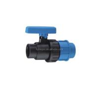 China 32mm Blue PP Compression Ball Valve for Water Media OEM Supported by Plastic Valve for sale