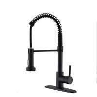 China Classic Single Handle Stainless Steel Kitchen Faucet with Ceramic Valve Core and LED Light for sale
