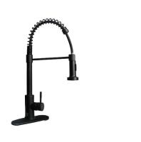 China Classic Single Handle Stainless Steel Kitchen Faucet with Ceramic Valve Core and LED Light for sale