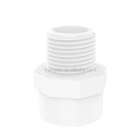 China STANDARD Thickness Manufactures White Color Sch40 UPVC PVC Pipe Fitting Male Adapter for sale