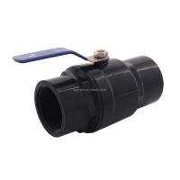 China Customize 1.5 Inch Black Color Plastic PVC Ball Valve with OEM Service and Material for sale