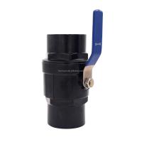 China Customize 1.5 Inch Black Color Plastic PVC Ball Valve with OEM Service and Material for sale