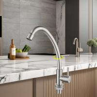 China CLASSIC Style Kitchen Faucet Deck Mounted with 360 Degree Rotation and Stainless Steel for sale