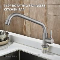 China CLASSIC Style Kitchen Faucet Deck Mounted with 360 Degree Rotation and Stainless Steel for sale