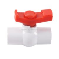 China 3 Inch PVC Ball Valve with Boat Handle ASTM DIN Standard White Grey OEM Yes Assurance for sale