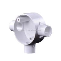 China OEM White Color Plastic Electrical PVC Junction Boxes with NPT BSP BSPT Thread Type for sale