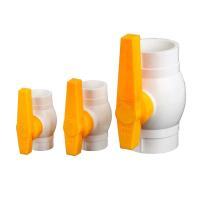 China Affordable 1/2 Inch PVC Ball Valve with Yellow Handle Manufactured for sale