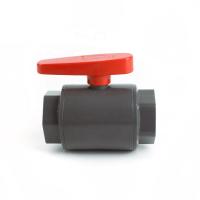 China 2-Inch Size UPVC Ball Valve with ABS Handle White Grey Socket/ Thread Connection for sale