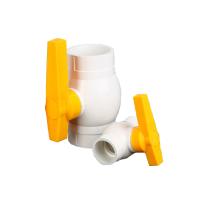 China 1.0MPA Pressure UPVC/PVC Compact Round Ball Valve in White for Professional Manufacture for sale