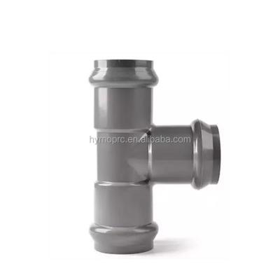 China OEM PVC Pipe Fittings and Connectors Manufactured to DIN Standard with Rubber Joint for sale