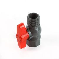 China Manufactured Compact Round Ball Valve with PP Ball and ABS Handle for sale