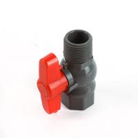 China Manufactured Compact Round Ball Valve with PP Ball and ABS Handle for sale