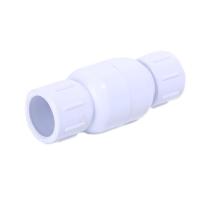 China High Pressure 1.0MPA 1 Inch Spring PVC Check Valve with White Color and PP Ball for sale
