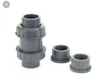 China High Pressure 1.0MPA 1 Inch Spring PVC Check Valve with White Color and PP Ball for sale