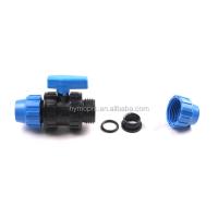 China 32mm Blue PP Compression Ball Valve for Water Media OEM Supported by Plastic Valve for sale