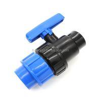 China 32mm Blue PP Compression Ball Valve for Water Media OEM Supported by Plastic Valve for sale
