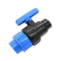 China Plastic Valve Manufacture Long-Lasting 32mm Blue PP Compression Valve for Irrigation for sale