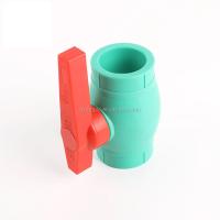 China 40mm PPR Ball Valve in White/Green with Socket/Thread Connection Manufactured for sale