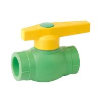 China 40mm PPR Ball Valve in White/Green with Socket/Thread Connection Manufactured for sale
