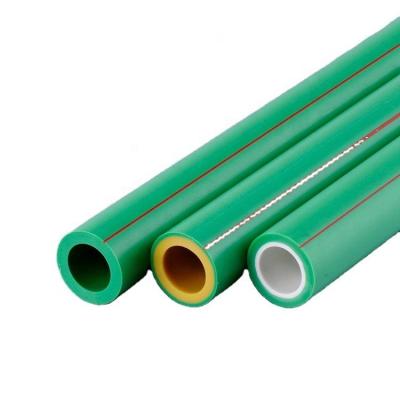 China Glue Connection PPR Pipe PN16 for Hot Water in White Green Manufactured for sale