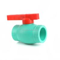 China 40mm PPR Ball Valve in White/Green with Socket/Thread Connection Manufactured for sale