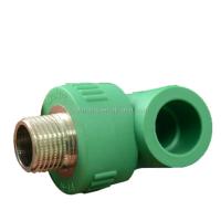 China Brass Insert Plastic Plumbing PPR Pipe Fittings Elbow for 20mm-400mm Water Distribution for sale