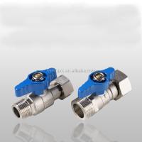 China STAINLESS STEEL ASTM/DIN Standard Mini Ball Valve PEX Nickel Plated for Copper Gas Pipe for sale