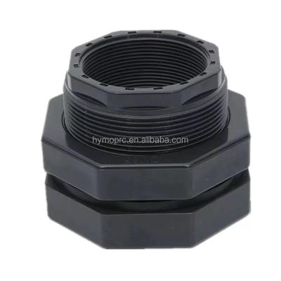 China PVC Tank Connector 2 Inch Bulkhead Fitting for Plumbing Accessories STANDARD 1/2