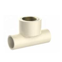 China Water Supply CPVC Tee Pipes and Fittings with BSPT Thread Forged Connection Flange for sale