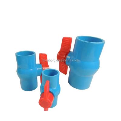 China Plumbing Materials Blue 1/2 PP Ball Valve with ABS Handle and ASTM/DIN/ASNZ/JIS Standard for sale
