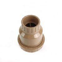 China Plastic Valve 1 Inch Brown Color Vertical PVC Ball Check Valve with Pressure 1.0MPA for sale