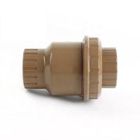 China Plastic Valve 1 Inch Brown Color Vertical PVC Ball Check Valve with Pressure 1.0MPA for sale