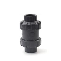 China Plastic Valve 1 Inch Brown Color Vertical PVC Ball Check Valve with Pressure 1.0MPA for sale