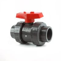 China PP Ball PVC Double Union Ball Valve for 1 Inch Pipe 1.0MPA Pressure and EPDM O-ring for sale