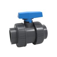 China High Pressure PVC Single Union Ball Valve White Grey for Plumbing Moulding Processing for sale