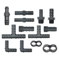 China Blue 20mm and 16mm Drip Irrigation Fittings Plastic Clamp Ring for PE Pipe Drip Tube for sale