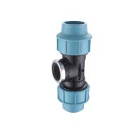 China BSPT Dark Blue PN16 PP Pe Compression Pipe Fittings Elbow for Agriculture Irrigation for sale