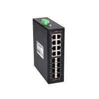 China 16 Port Gigabit Easy Managed Industrial PoE Switch With IEEE802.3af/At PoE Standard for sale
