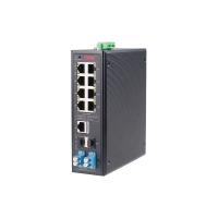 China 10 Port Gigabit Bypass Managed Industrial PoE Switch With IEEE 802.3af IEEE 802.3at for sale