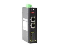 China Unmanaged 3 Port Gigabit Industrial PoE Fiber Switch DIN Rail Mountable Plug and Play for sale