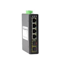 China Rugged Metal Housing Industrial 6 Port Gigabit PoE Switch DIN Rail Mounting for sale