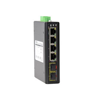 China Rugged Metal Housing Industrial 6 Port Gigabit PoE Switch DIN Rail Mounting for sale
