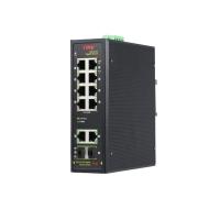 China 12 Port Gigabit Industrial PoE Switch 24Gbps Switching Capacity For Surveillance Networks for sale