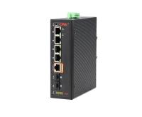 China 6 Port L2+ Gigabit Industrial PoE Switch With16Gbps Switching Capacity for sale