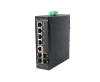 China 8 Port Gigabit Managed Industrial PoE Fiber Switch DIN Rail With 30W Per Port for sale