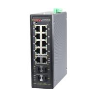 China 14 Port Industrial Fiber Gigabit PoE Switch Wide Temperature For Long Distance Networks for sale