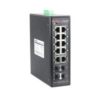 China 14 Port Industrial Fiber Gigabit PoE Switch Wide Temperature For Long Distance Networks for sale